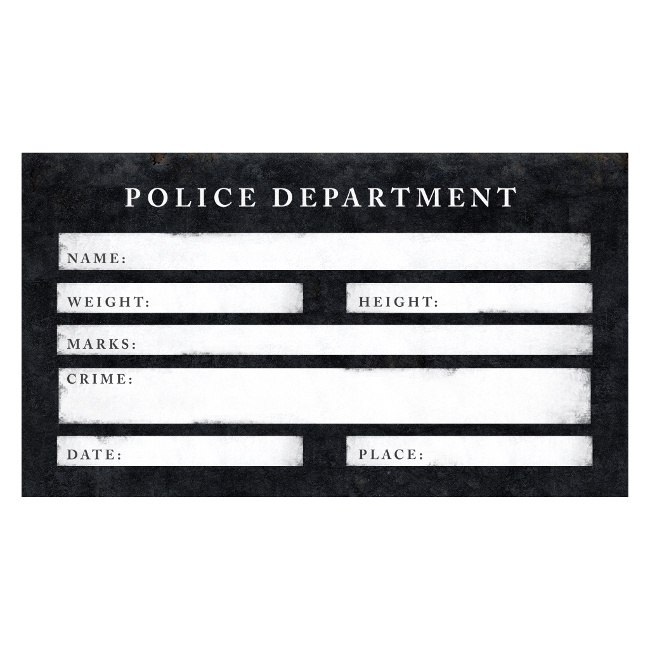 Cartello arrestato per photo booth - 1 unità per 0,45