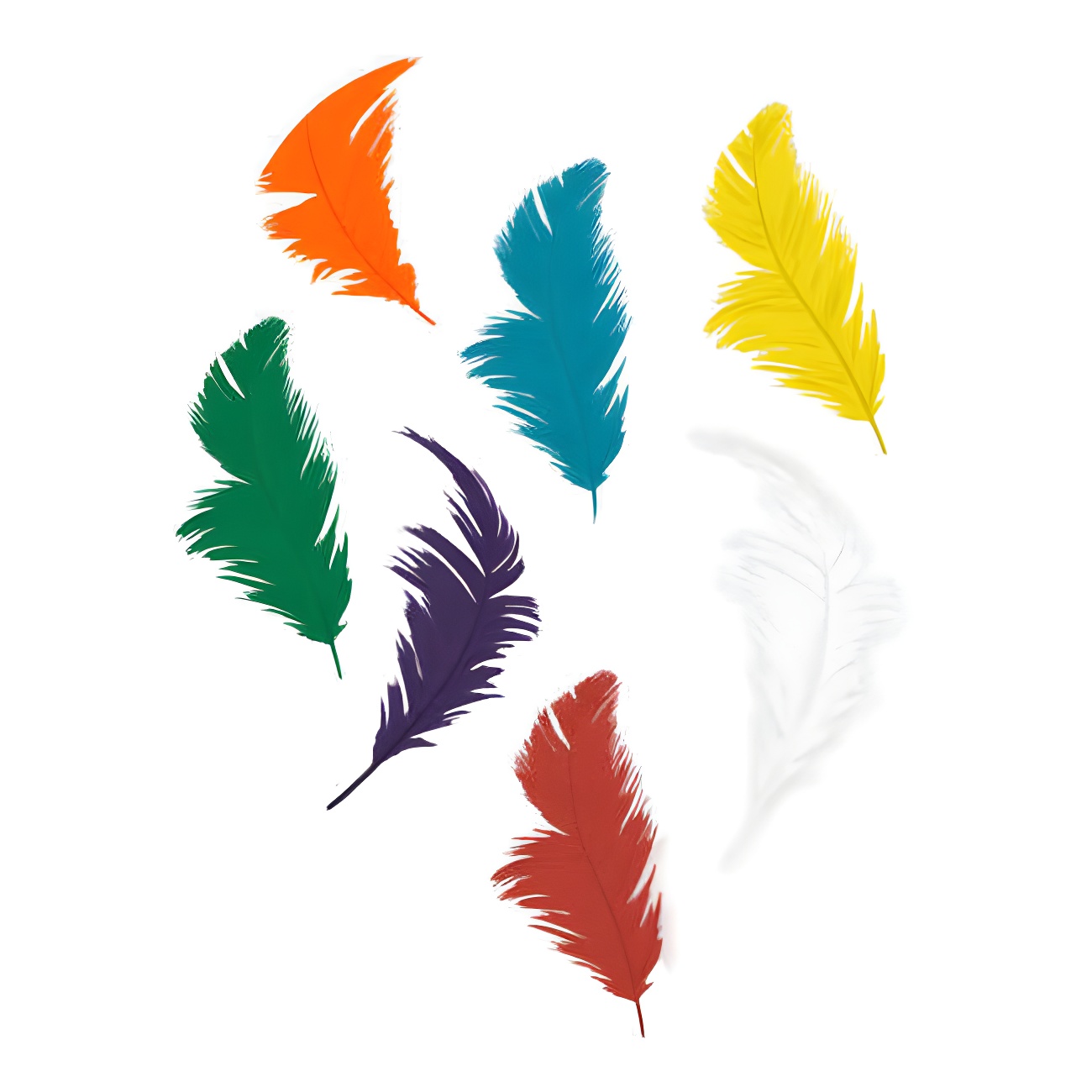 Piume naturali colorate 7,5 cm - 14 gr per 2,00